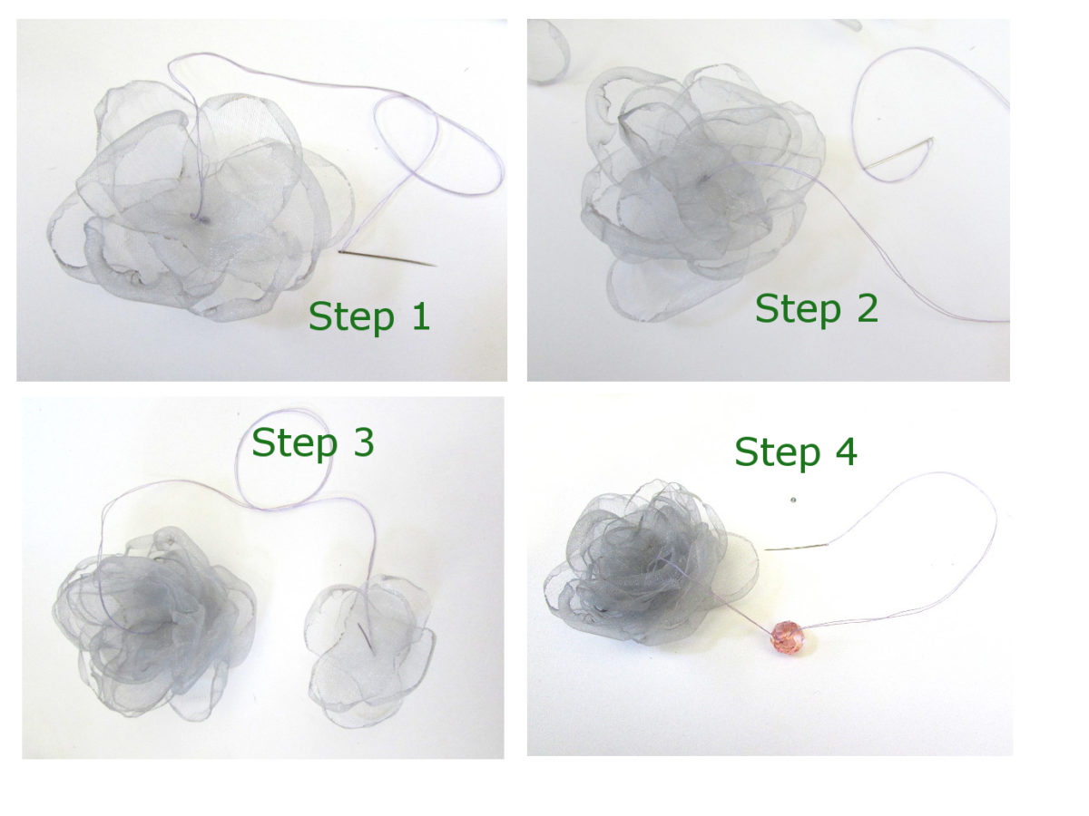 Silk Flower Necklace Tutorial - Happy Family Art