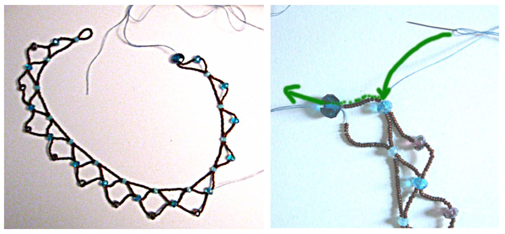 Beaded Lace Necklace Tutorial - Happy Family Art