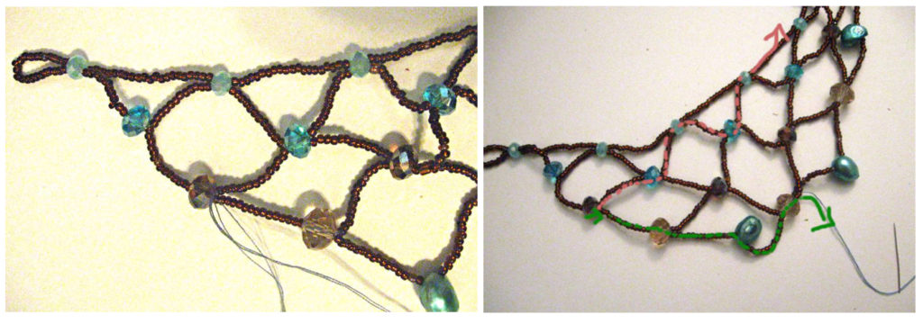 Beaded Lace Necklace Tutorial - Happy Family Art