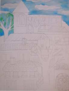 Watercolor Buildings Painting Tutorial - Happy Family Art