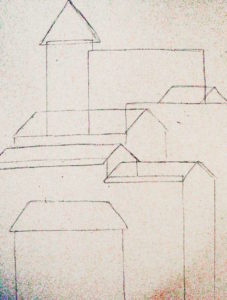 Watercolor Buildings Painting Tutorial - Happy Family Art