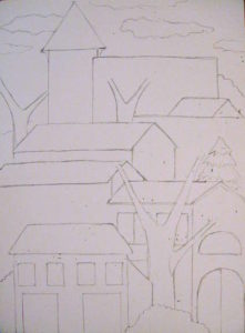 Watercolor Buildings Painting Tutorial - Happy Family Art