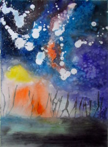 Fun Watercolor Galaxy and Space Paintings
