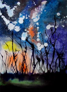 Fun Watercolor Galaxy and Space Paintings