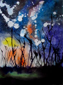 Fun Watercolor Galaxy and Space Paintings