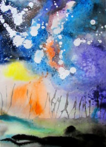 Fun Watercolor Galaxy and Space Paintings