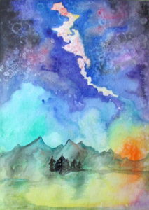 Fun Watercolor Galaxy and Space Paintings