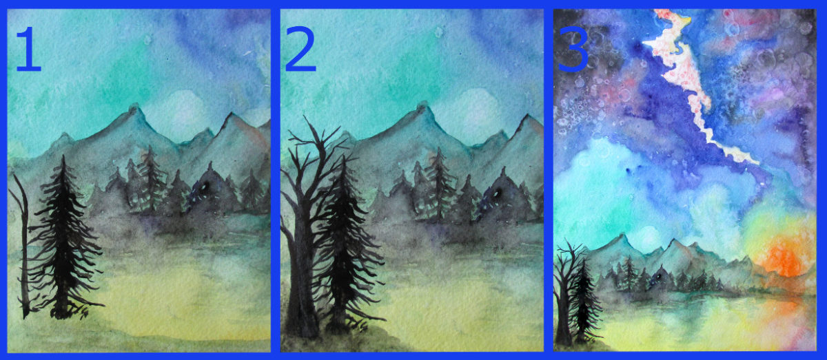 Fun Watercolor Galaxy and Space Paintings