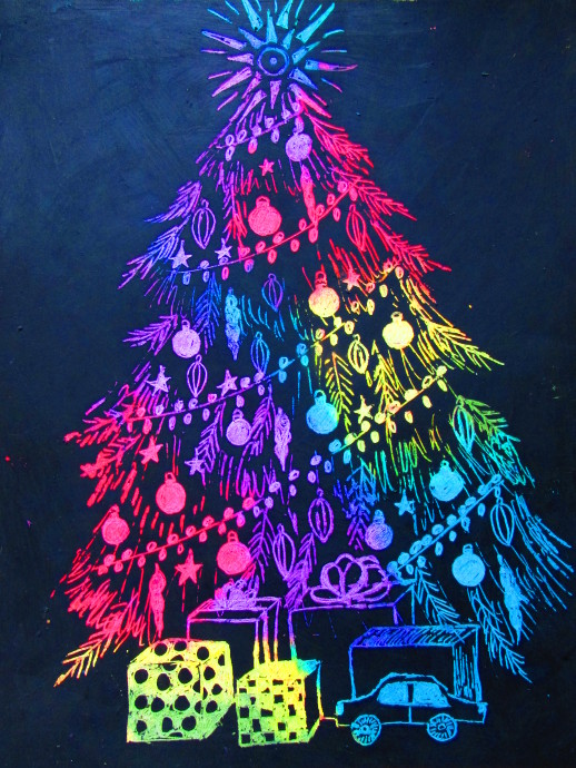 How To Make Scratch Paper Art Happy Family Art