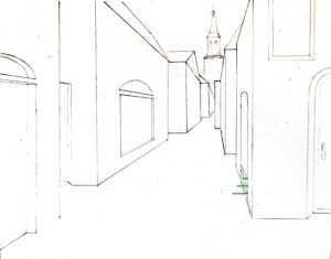 Single Point Perspective Drawing of a Street - Happy Family Art
