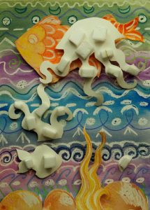 3D Watercolor Fish - Happy Family Art