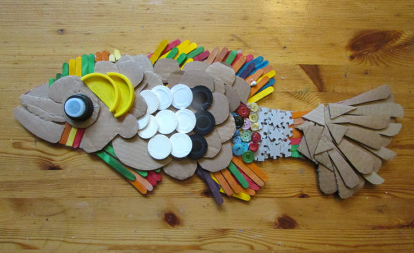 Recycled Sculptures - Happy Family Art